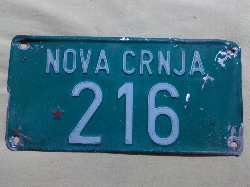Registarska tablica Nova Crnja