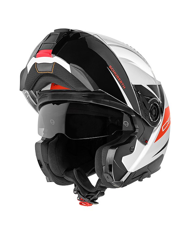 Schuberth flip up kaciga C5 eclipse crvena bluetooth