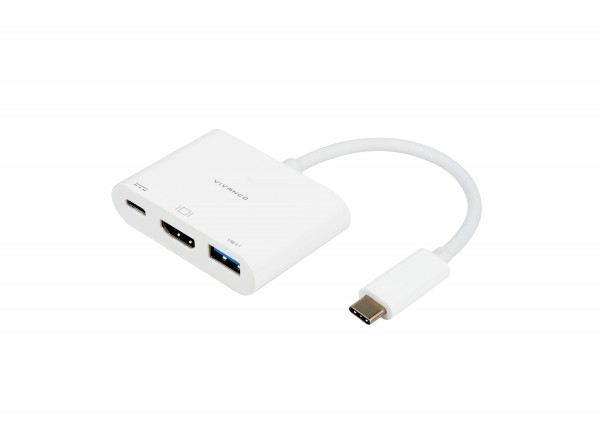 Vivanco Adapter USB Type-C/HDMI 3in1 beli