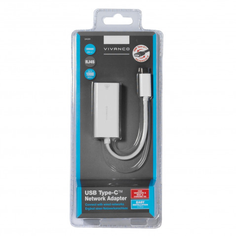 Vivanco Adapter USB Type-C/LAN 1Gbps