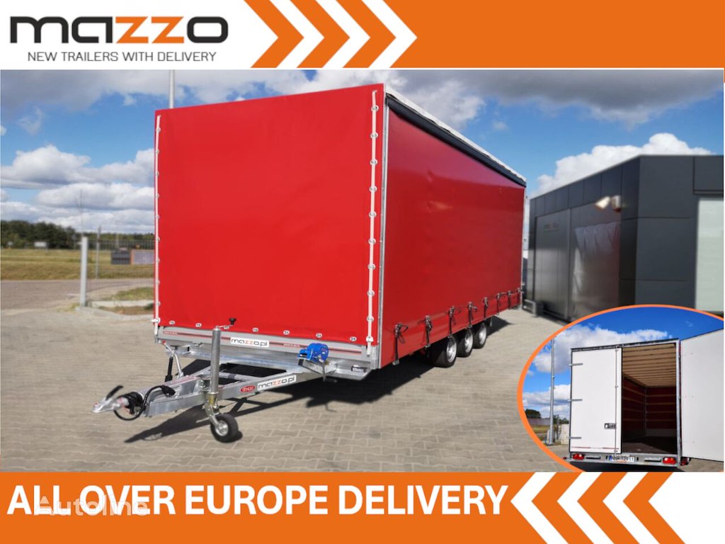 Nova Tarpaulin 610x220x260 Curtainsider + rear doors prikolica sa kliznom ceradom