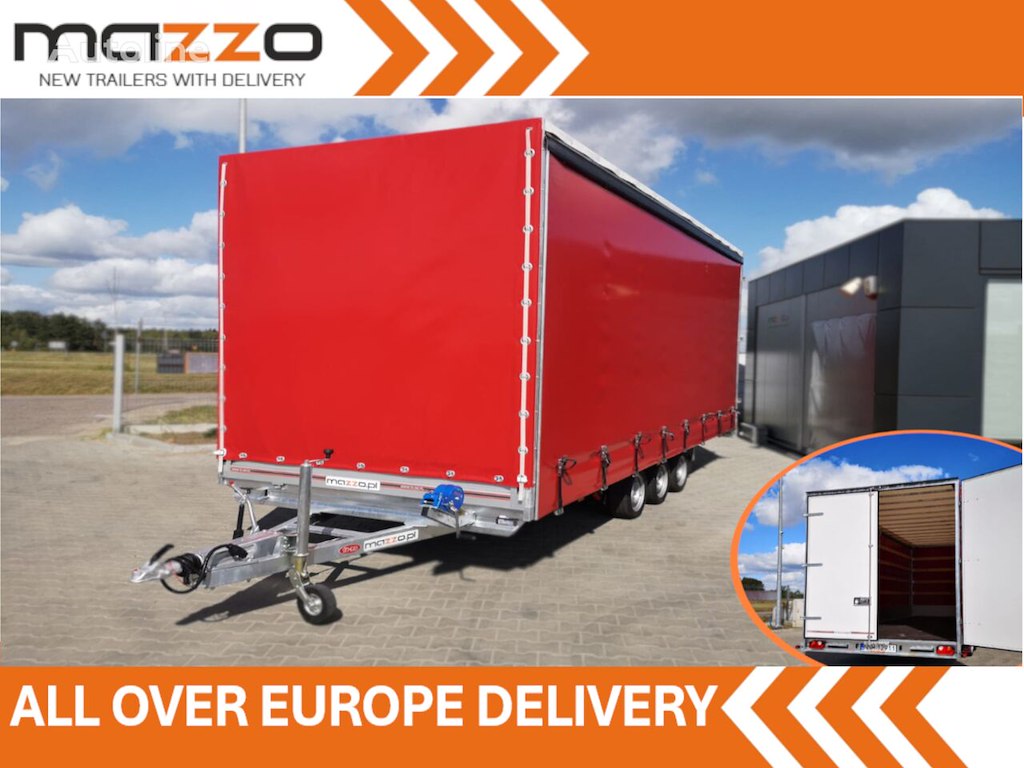 Nova Tarpaulin 610x220x260 Curtainsider + rear doors prikolica sa kliznom ceradom