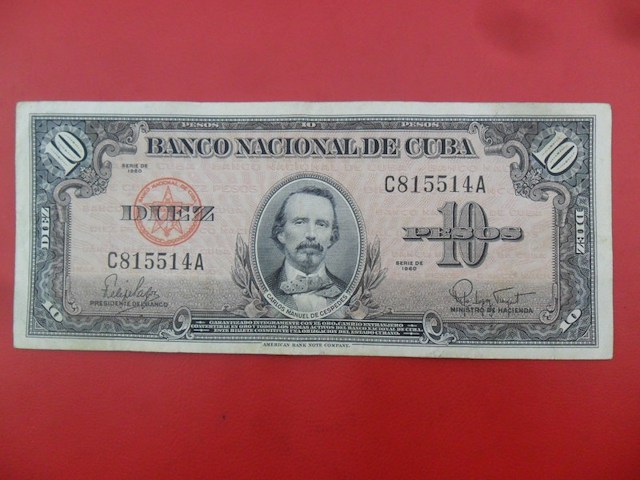 Kuba-Cuba 10 Pesos 1960, v2, P7581, RR