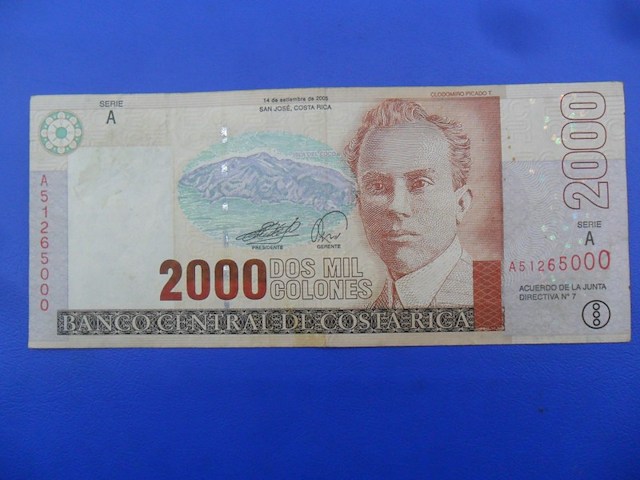 Kostarika-Costa Rica 2000 Colones 2005, v3, P7573, RR