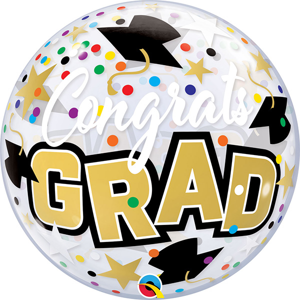 82523
22″ Bubble Congrats Grad Stars & Dots