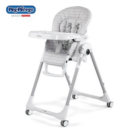 Peg Perego stolica za hranjenje Prima Pappa Follow Me Linear Grey