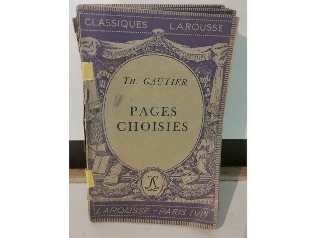 Pages Choisies - Gautier Théophile