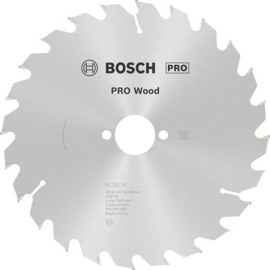 Bosch PRO Wood list kružne testere 200x2.8x30 mm 24z ATB max 7.500 o/min (2608640618)