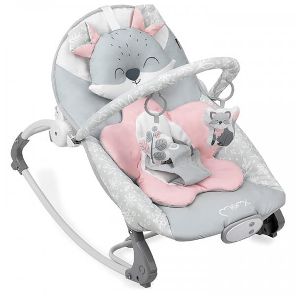 Ležaljka za bebe Luis do 9kg sa muzikom i vibracijom MoMi roze, 7181