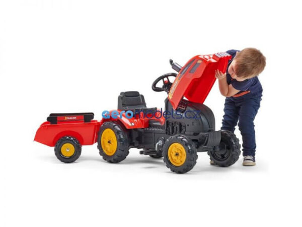 Traktor na pedale sa prikolicom Falk 2046ab crveni