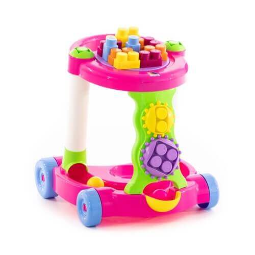 Hodalica za bebe sa kockama 058140 Molto Baby Walker Polesie