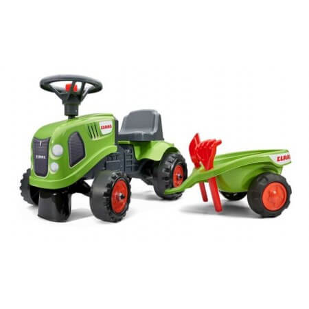 Traktor guralica Claas 212c sa prikolicom, lopaticom i grabuljicom