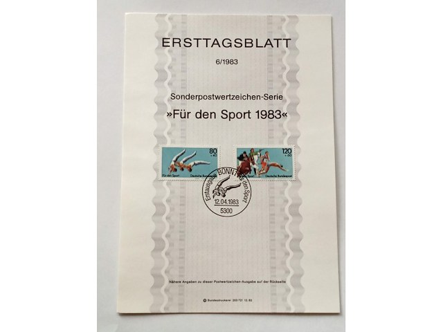ETB Nemačka  - Gimnastika - Trke Konja - Sport - 1983.g