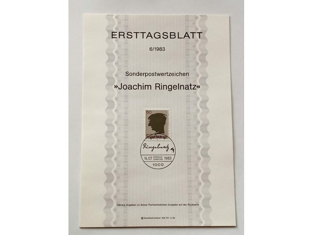 ETB Nemačka  - Joachim Ringelnatz - 1983.g