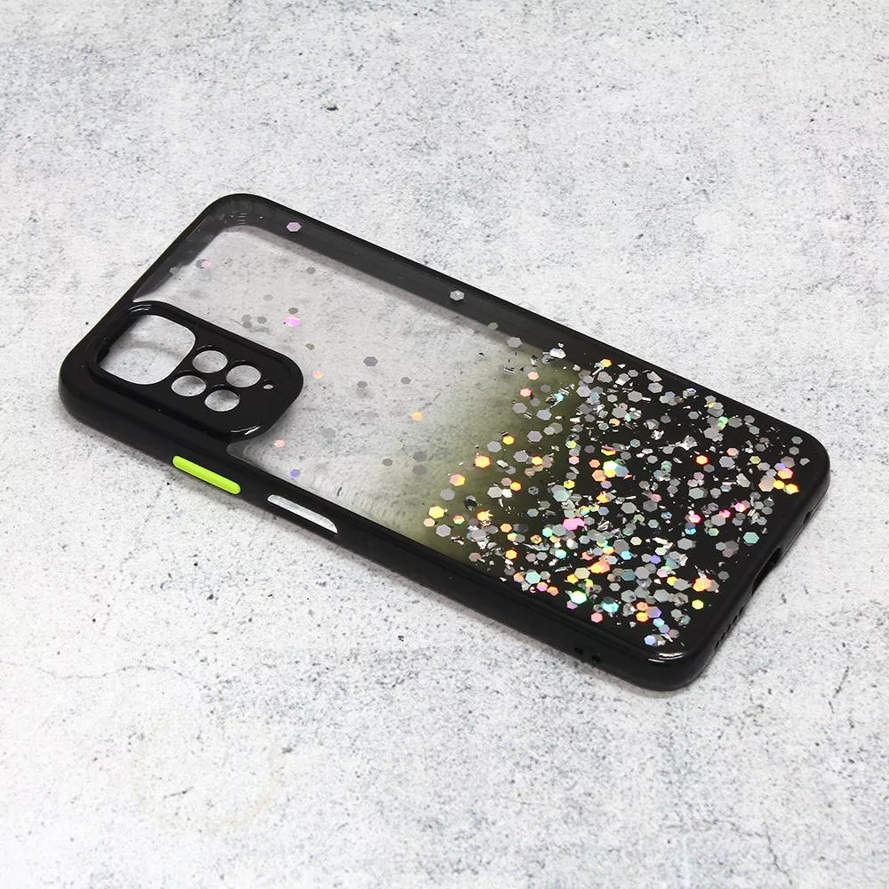 Maskica Frame Glitter za Xiaomi Redmi Note 11/Note 11s crna