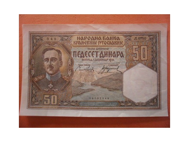 50 DINARA 1931