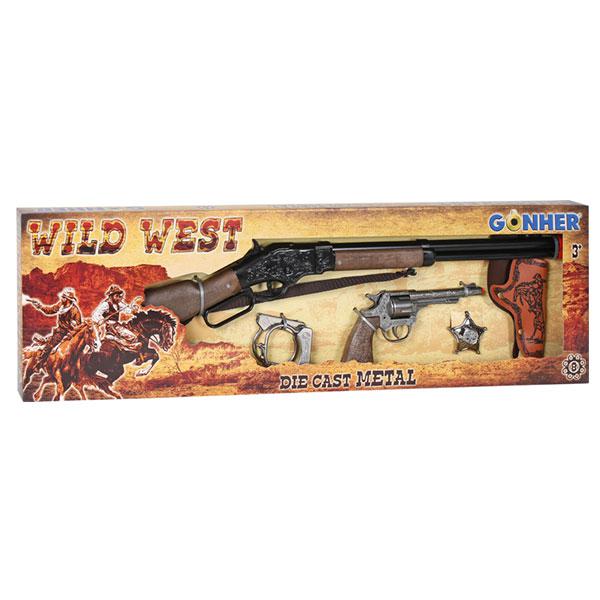 Divlji zapad set oružja sa puškom