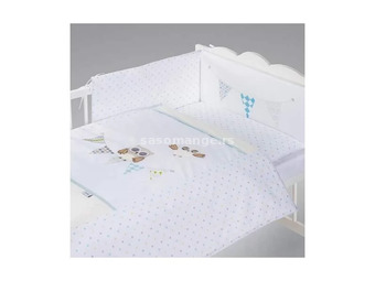 Posteljina za bebe Set 5 delova - Night Birds Blue