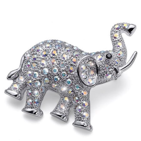 Broš sa swarovski kristalima oliver weber elephant ( 58047 )