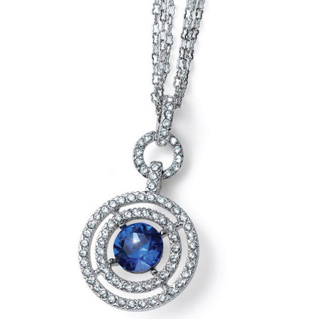 Ženski oliver weber target sapphire lančić sa plavim swarovski kristalom ( 12234.206 )