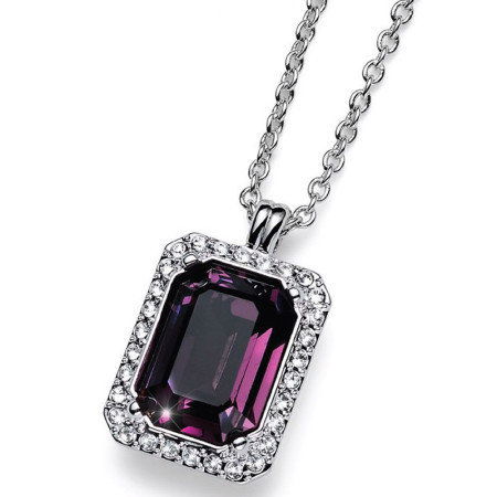 Ženski oliver weber origin amethyst lančić sa ljubičastim swarovski kristalom ( 12207.204 )