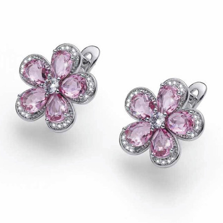 Ženske oliver weber fiore light rose mindjuše sa swarovski rozim kristalima ( 22919.223 )