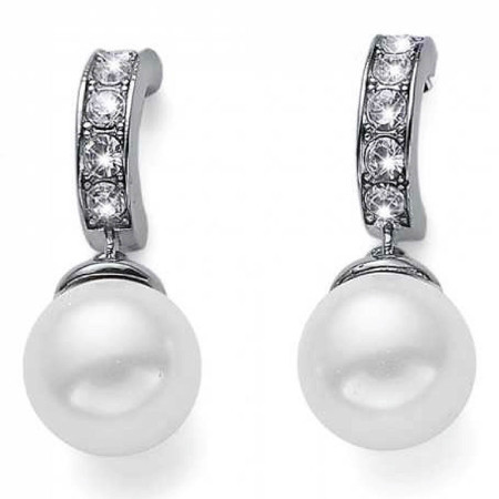 Ženske oliver weber alegra pearl mindjuše sa swarovski belom perlom i kristalima ( 22872 )