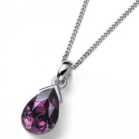 Ženski oliver weber boost amethyst lančić sa swarovski ljubičastim kristalom ( 12157.204 )