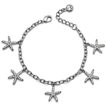 Ženska oliver weber starfish crystal narukvica sa swarovski belim kristalom ( 32033 )