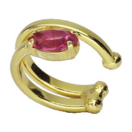 Ženske victoria cruz ear cuff rose gold mindjuše sa swarovski roze kristalom ( a3965-04dt )
