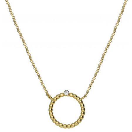 Ženska victoria cruz eyra crystal gold ogrlica sa swarovski belim kristalom ( a3929-07dg )
