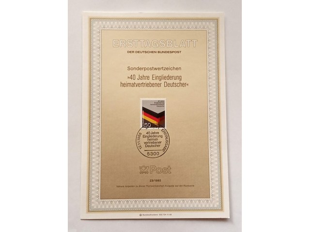 ETB Nemačka  - Nemačka Zastava - 1985.g