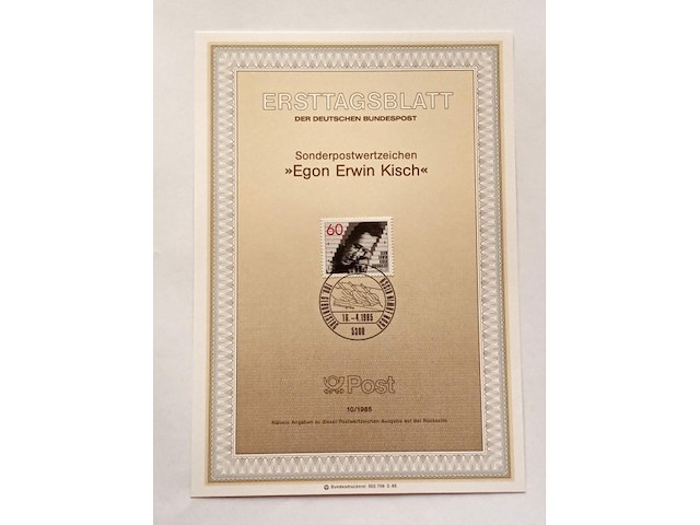 ETB Nemačka  - Egon Erwin Kisch - 1985.g
