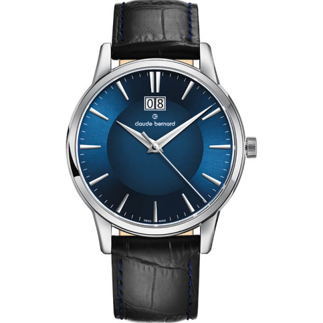 Muški claude bernard classic big date ručni sat ( 63003 3 buin )