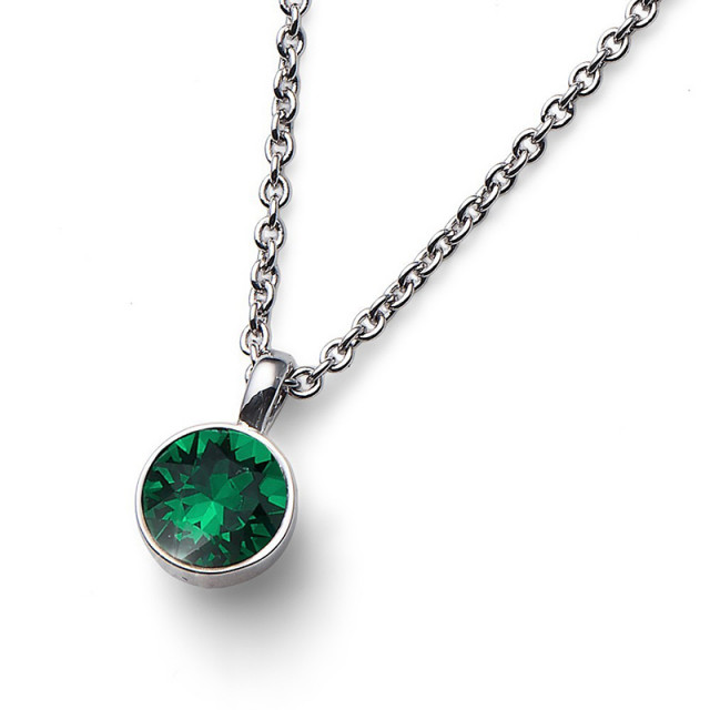 Ženski oliver weber uno emerald lančič sa zelenim kristalnim priveskom ( 11740.205 )
