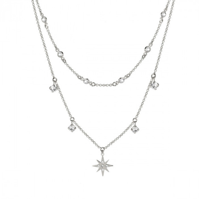Ženska victoria cruz rebekka crystal ogrlica sa swarovski belim kristalima ( a3781-07hg )