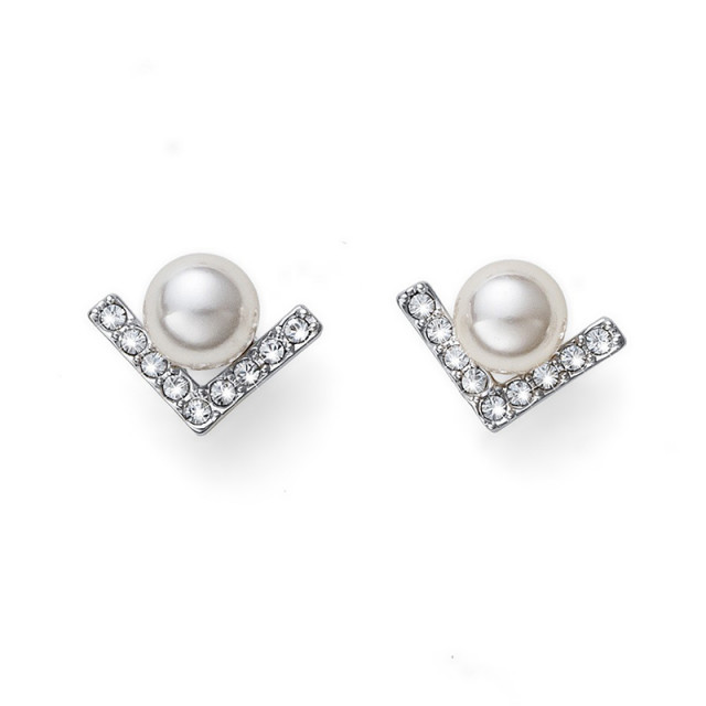 Ženske oliver weber point pearl mindjuše sa belim swarovski perlama ( 22917 )