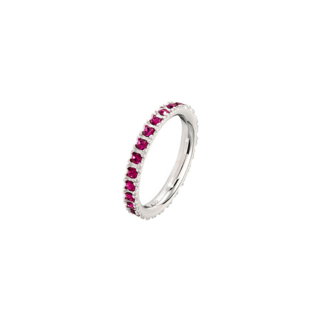 Amore baci srebrni prsten sa ciklama swarovski kristalima 54 mm ( rh006.14 )
