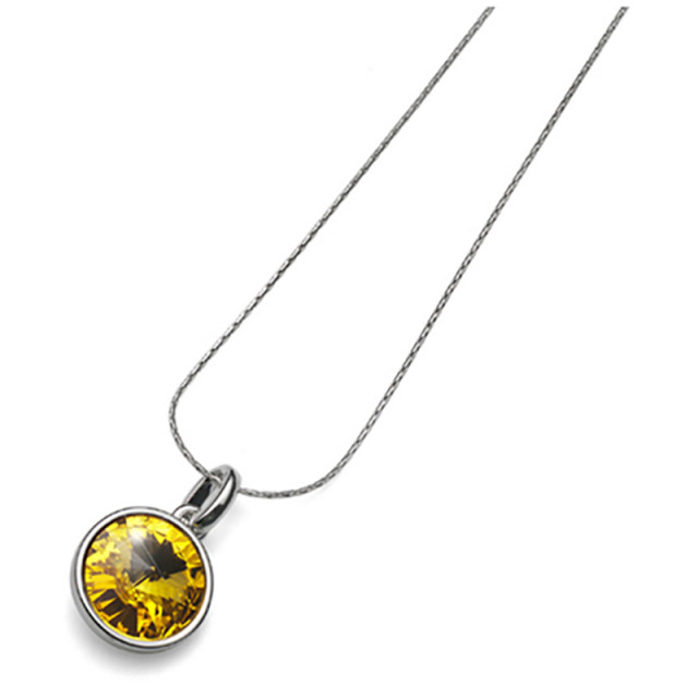 Ženski oliver weber fun sunflower lančić sa swarovski Žutim kristalnim priveskom ( 9350.292 )