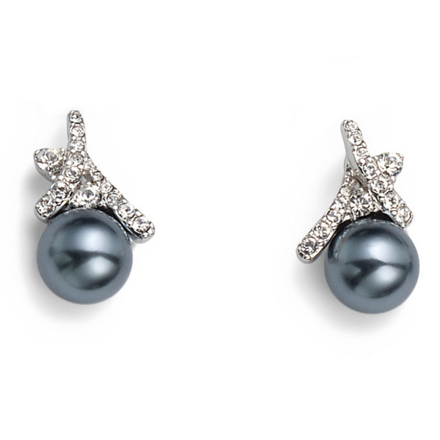Ženske oliver weber pleased crystal mindjuše sa swarowski plavim perlama ( 22201 )
