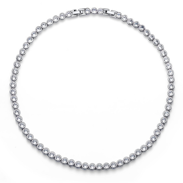 Ženska oliver weber tennis crystal ogrlica sa belim swarovski kristalom ( 11910r )