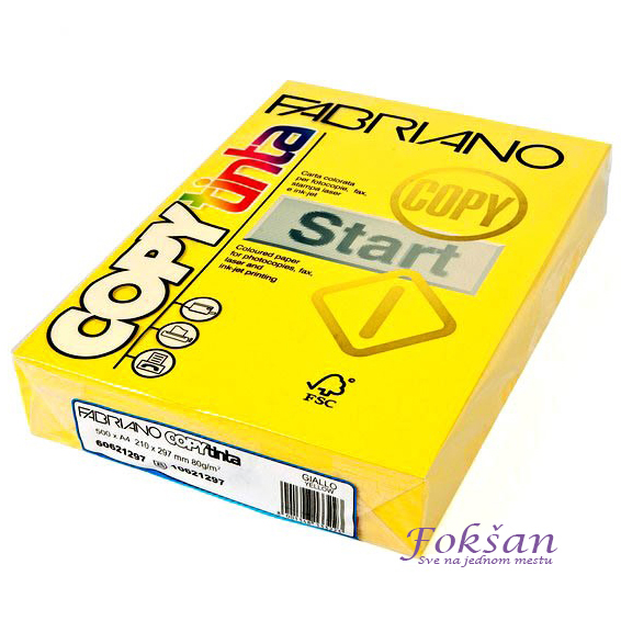 Fotokopir papir Fabriano A4 žuti pk500 80g