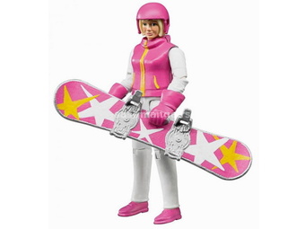 Figura žena na snowboard-u Bruder 604202