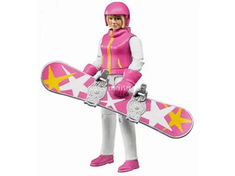 Figura žena na snowboard-u Bruder 604202