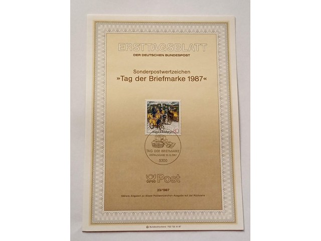 ETB Nemačka  - Tag Der Briefmarke - 1987.g