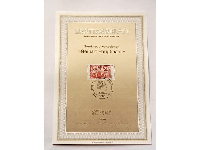 ETB Nemačka  - Gerhart Hauptmann - 1987.g