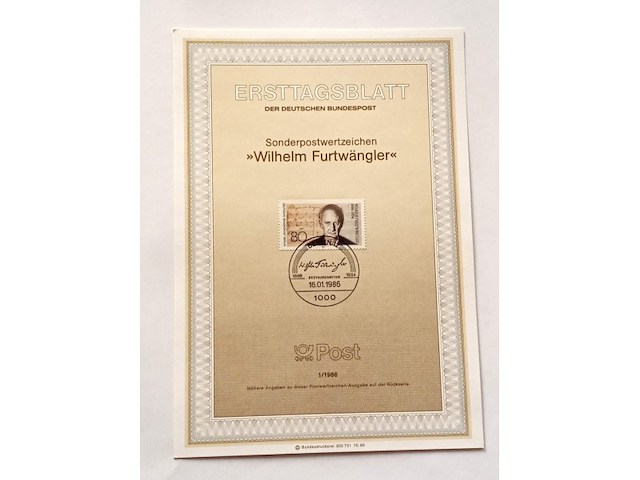 ETB Nemačka  - Wilhelm Furtwangler - 1986.g