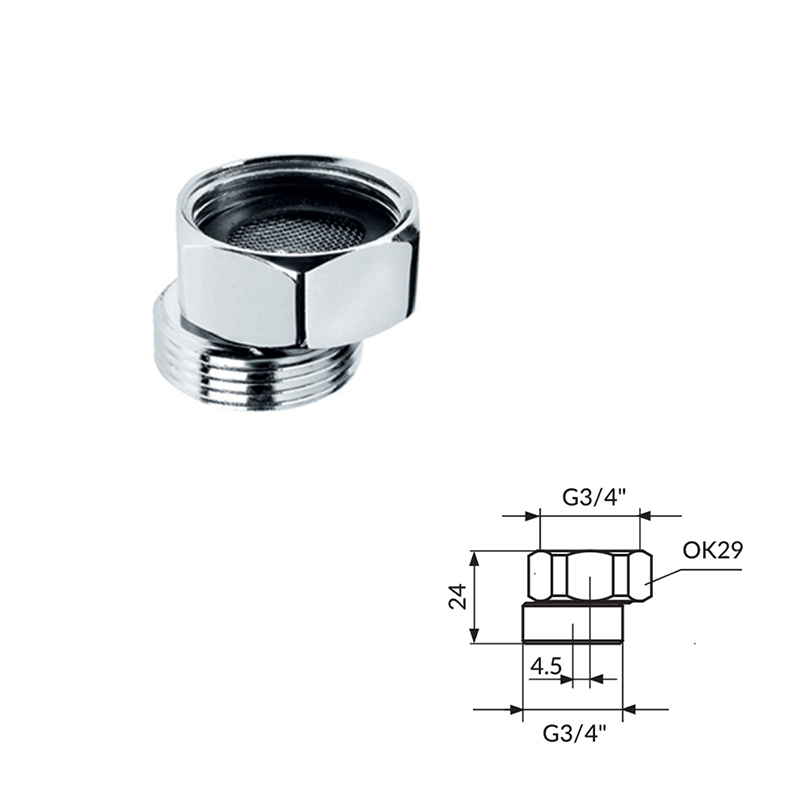 Navrtka 3/4″ ekscentrična za baterije, polirana i hromira