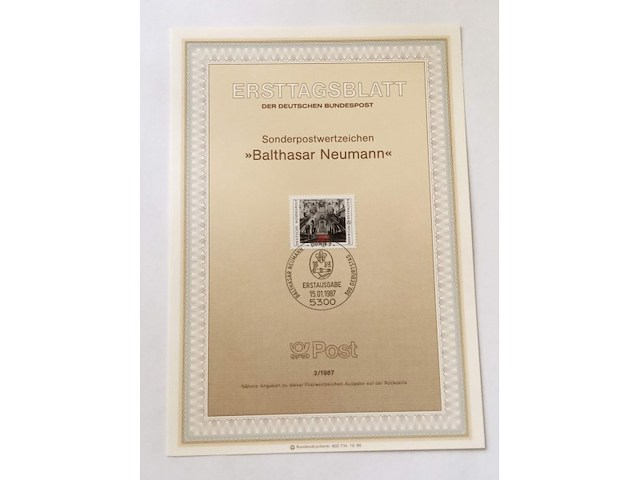 ETB Nemačka  - Balthasar Neumann - 1987.g