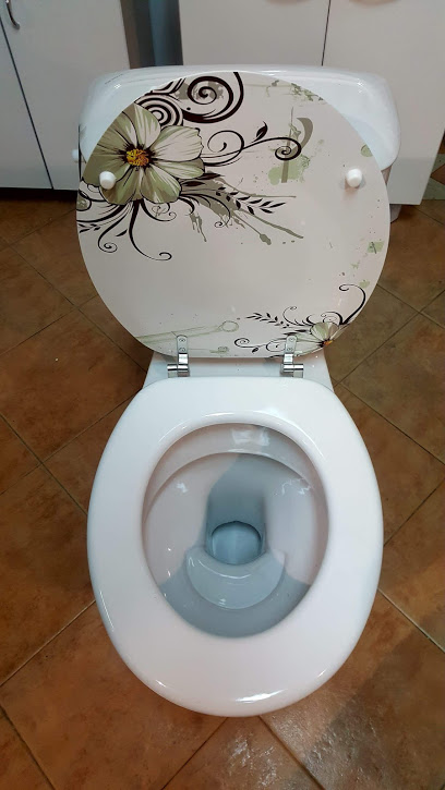 WC daska medijapan inox sarke dekor BROWN FLOWER